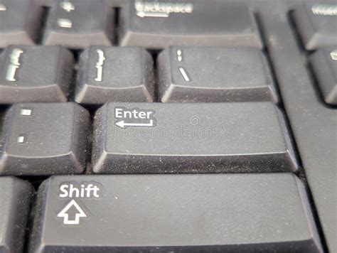 Close Up Of A Keyboard Shift And Enter Stock Image Image Of Closeup