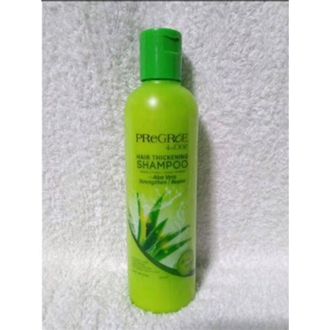 Pregroe 4 In One Hair Thickening Shampoo With Aloe Vera Strengthen Repair 250ml Shopee