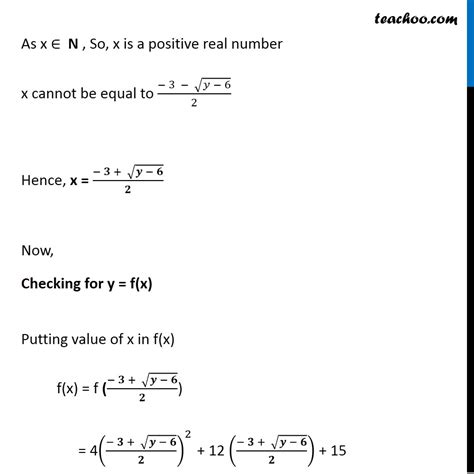 Question 8 Let F X 4x 2 12x 15 Show That F Is Invertible