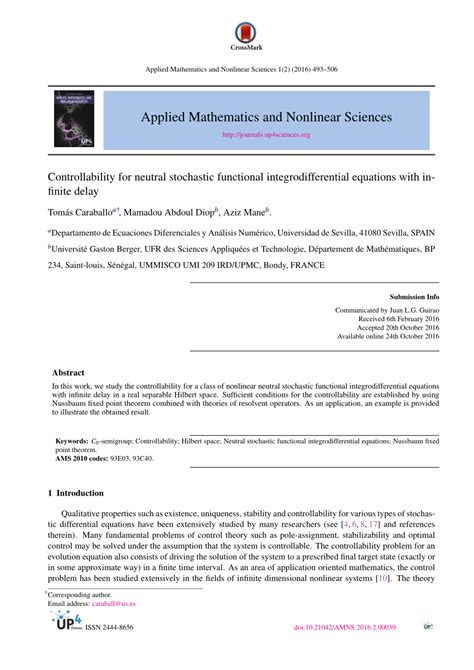 Pdf Controllability For Neutral Stochastic Functional