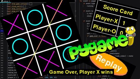 Tictactoe Game Output In Python Programming Using Pygame Module Youtube
