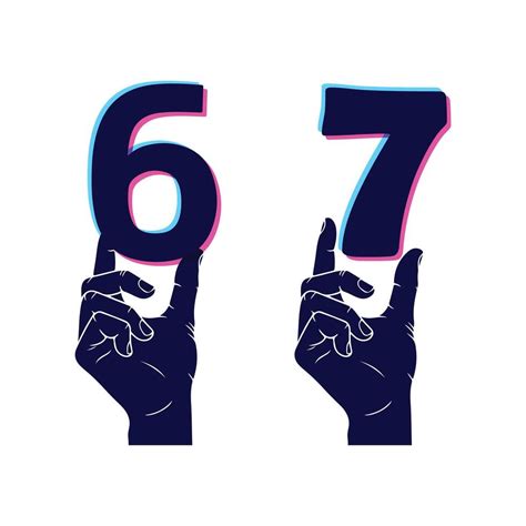 Hands Holding The Numbers Six And Seven Hands Expression Lifting