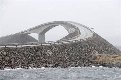 The Storseisundet Bridge Picturesque Norway Sea Landscape On The