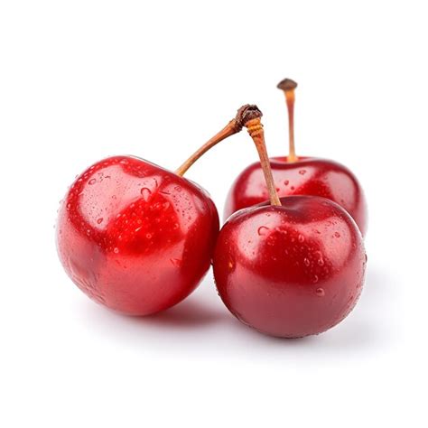 Premium Photo Sweet Prunus Tomentosa Isolated On White Background