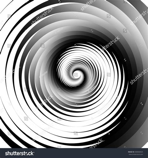 Concentric Converging Circles Abstract Vortex Spiral Stock Vector