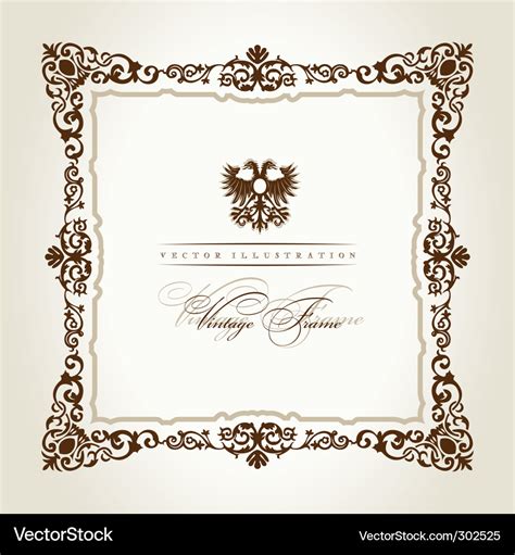 Antique Frame Royalty Free Vector Image Vectorstock