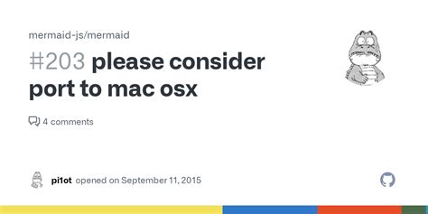 Please Consider Port To Mac Osx · Issue 203 · Mermaid Jsmermaid · Github