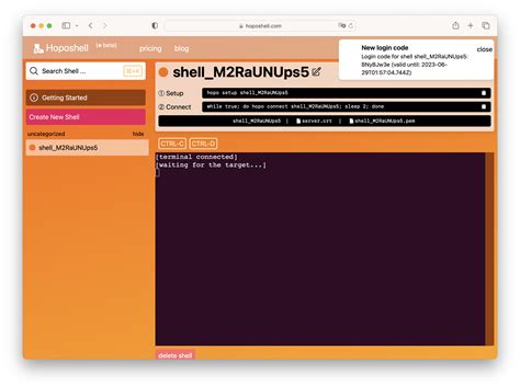 Copy This Code To The Command Line Your Computer Is Now Logged For The Shell A Message Should