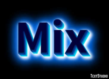 Mix Text Effect And Logo Design Word