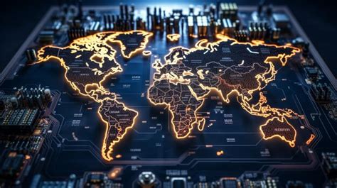 Global Tech Network Mapping Computing And Ai Connectivity Through