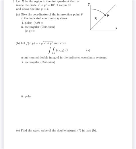Solved Let R Be The Region In The First Quadrant That Chegg
