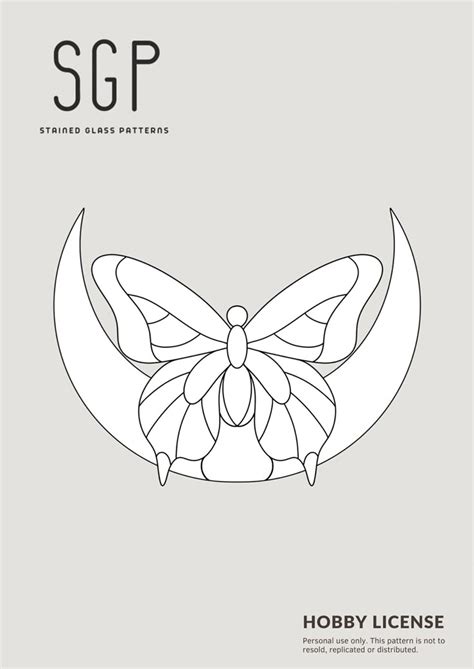Stained Glass Pattern Butterfly Beginner Pattern Glass Patterns