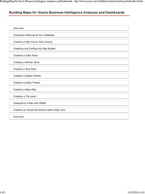 Building Maps For Oracle Business Intelligence Analyses And Dashboards