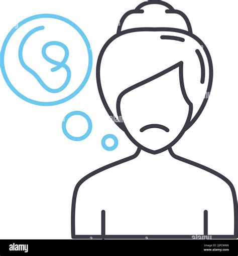 Psychological Problems Line Icon Outline Symbol Vector Illustration Concept Sign Stock Vector