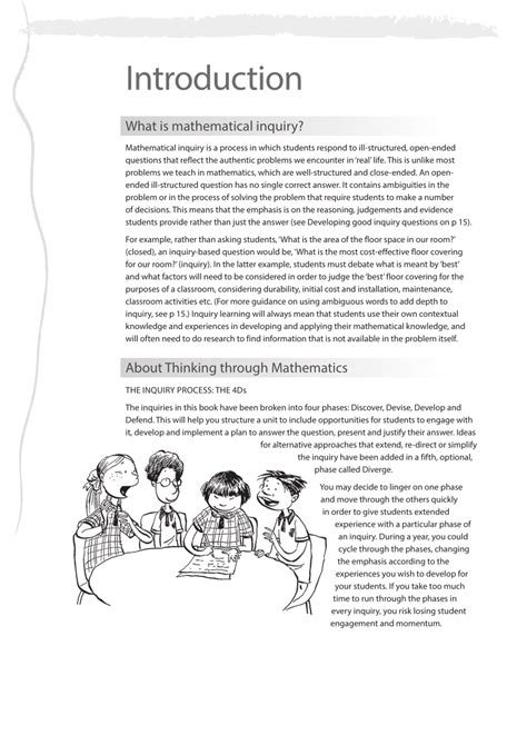 PDF Thinking Through Mathematics Engaging Students With Inquiry Based Learning Book Ages