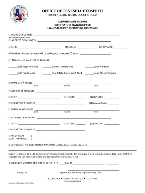 Dba Harris County Fill Out And Sign Online Dochub