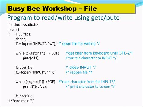 File Handling C Programming Language Ppt