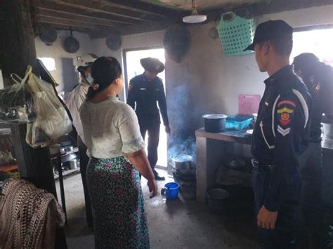 ဆင်ပေါင်ဝဲမြို့ရှိ နေအိမ်များ မီးဘေးလုံခြုံရေးအတွက် တစ်အိမ်တက်ဆင်း မီးသတိမူရေး ကွင်းဆင်းစစ်ဆေးခ