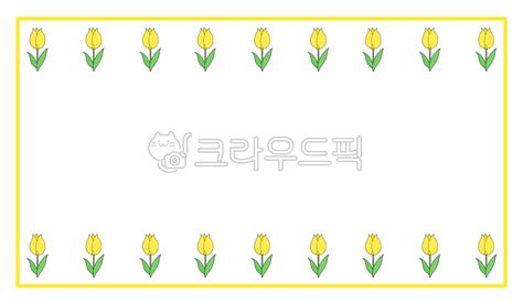 튤립 손그림 액자 테두리 테두리일러스트 사진 이미지 일러스트 캘리그라피 Csophie작가