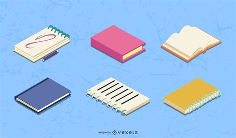 Descarga Vector De Libreta Isométrica Conjunto De Vectores