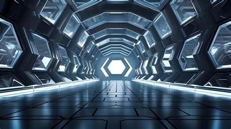 Premium AI Image Abstract Hexagonal Wallpaper Ai Background