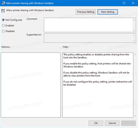 Enable Or Disable Printer Sharing With Windows Sandbox In Windows 10