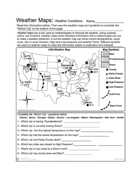 Weather Map Online Exercise For Live Worksheets Worksheets Library
