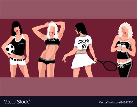 Sexual Sports Girl Royalty Free Vector Image Vectorstock