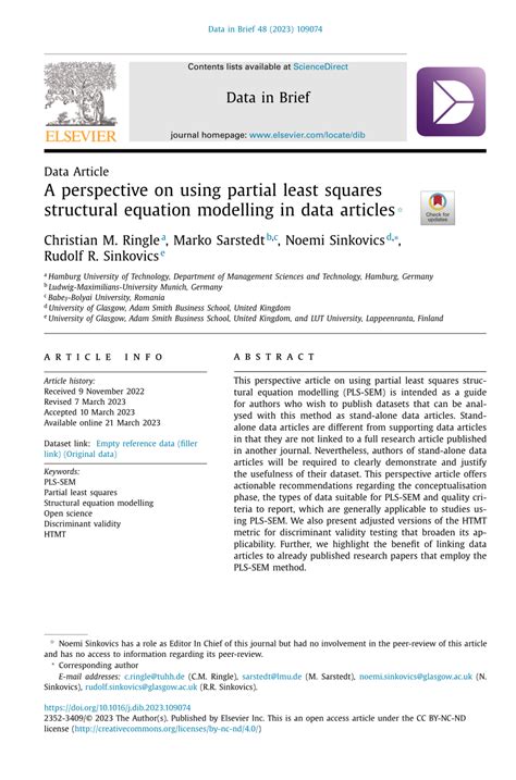 Pdf A Perspective On Using Partial Least Squares Structural Equation