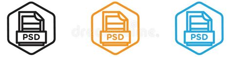 Psd File Format Vector Logo Set Collection For Web App Ui Stock Vector Illustration Of Office