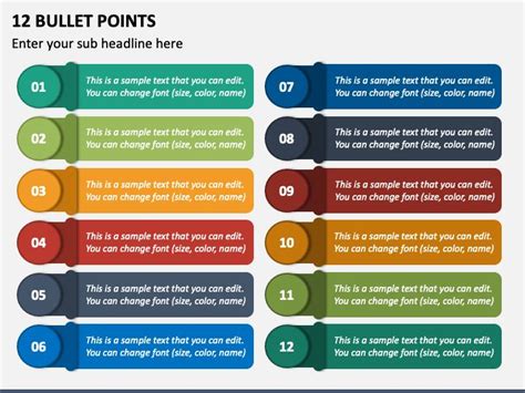 12 Bullet Points PowerPoint Template
