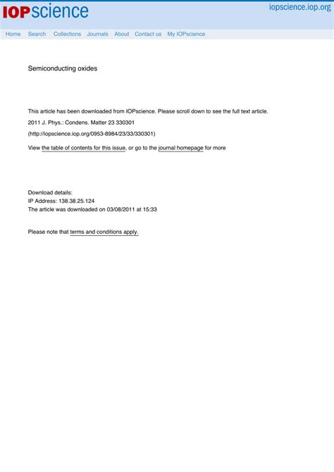 Pdf Semiconducting Oxides