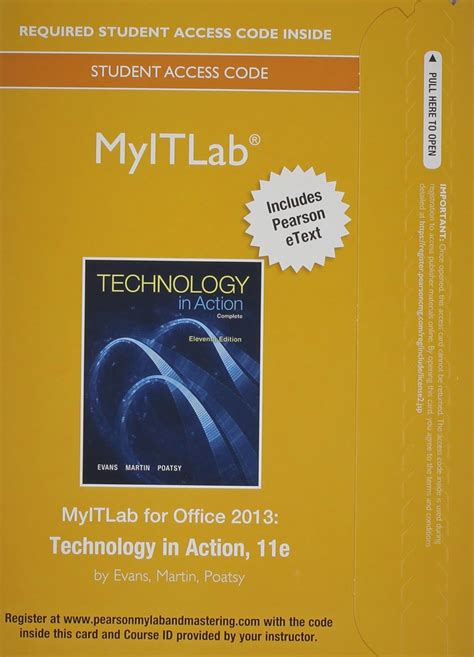 Mylab It With Pearson Etext Access Card Technology In Action Evans