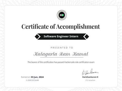 Ram Kamal Kalagarla On Linkedin Certifiedengineer Hackerrank