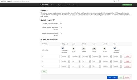 multi ssid wifi on different vlans network and wireless configuration
