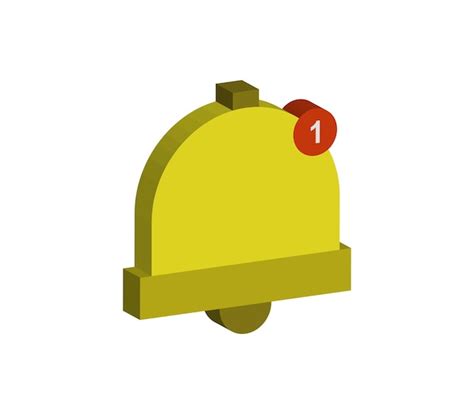 입체 알림 벨 무료 벡터