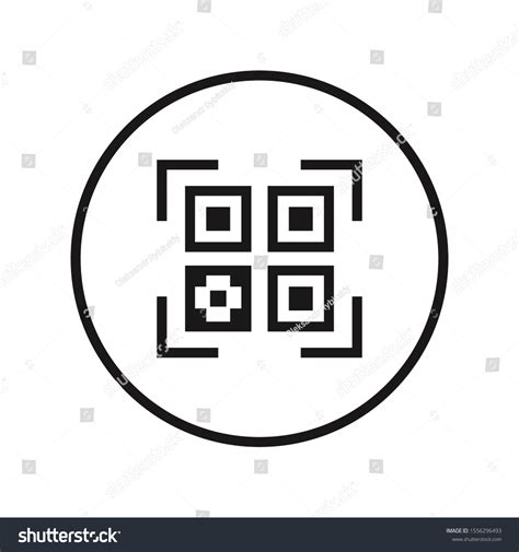 Qr Code Icon Stroke Outline Style Stock Vector Royalty Free