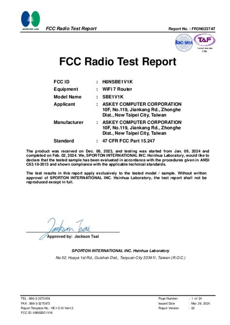 Askey Computer Corp Sbe1v1k
