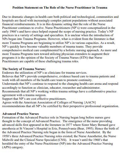 10 Nurse Practitioner Statement Examples To Download
