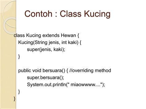 Bab Tiga Pewarisan Dalam Pemrograman Berorientasi Objekppt