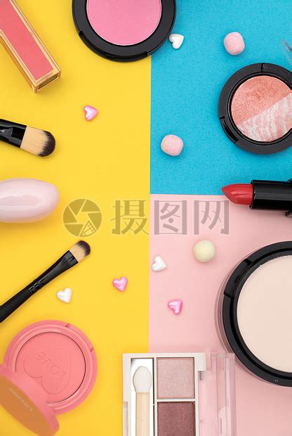 美妆化妆品平铺高清图片下载 正版图片500601681 摄图网