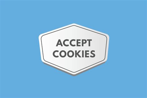 Accept Cookies Text Button Accept Cookies Sign Icon Label Sticker Web
