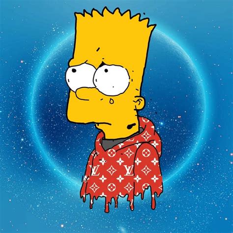 Download Free Crying Cool Bart Simpson Supreme Wallpaper