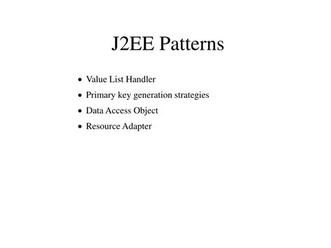 Ppt J2ee Design Patterns Powerpoint Presentation Free Download Id267457