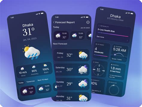Weather Forecast Mobile App On Behance