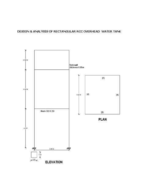 Design And Analysis Of Rectangular Rcc Water Tank Pdf Rectangle