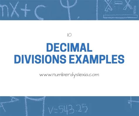 10 Decimal Division Examples Teachers Must Use Number Dyslexia