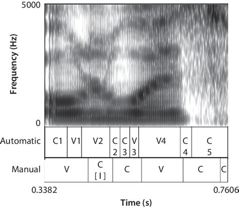 Automatic And Manual Segmentation Into Consonants And Vowels For The Download Scientific