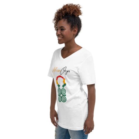 Unisex Short Sleeve V Neck T Shirt Sz M Afriam Shopping Network