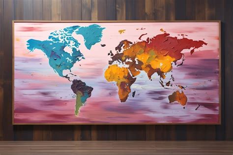 Premium AI Image Illustrated World Map Design
